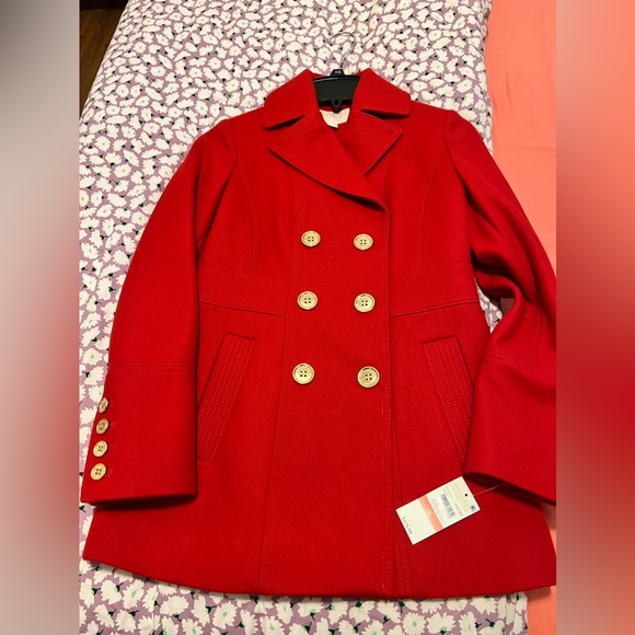 Michael Kors | Jackets & Coats | Michael Kors Red Coat Xs | Poshmark